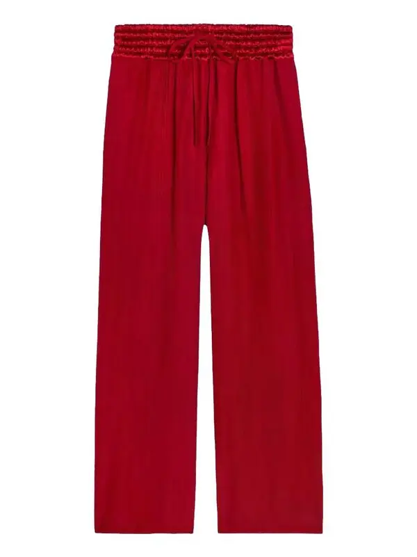 Maria Mcmanus Drawstring Wide-leg Trousers - Red