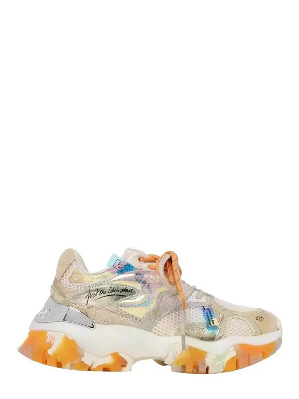 JOIA PARIS Clash Metallic-effect Sneakers - Neutrals