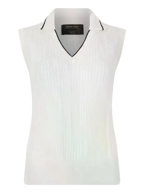 GRAN SASSO Cable-knit Sleeveless Jumper - Neutrals