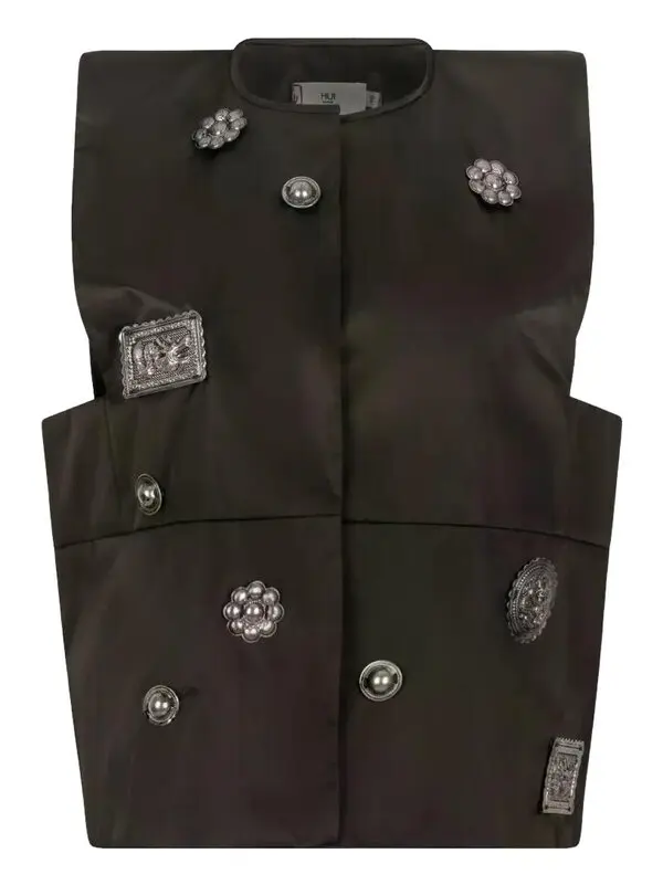HUI MILANO Geranium Vest - Brown