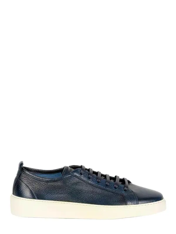 Neil Barrett Pebbled-leather Sneakers - Blue
