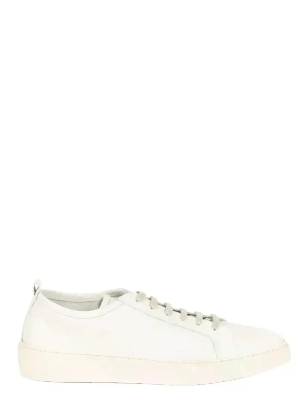 Neil Barrett Grainy Leather Sneakers - White