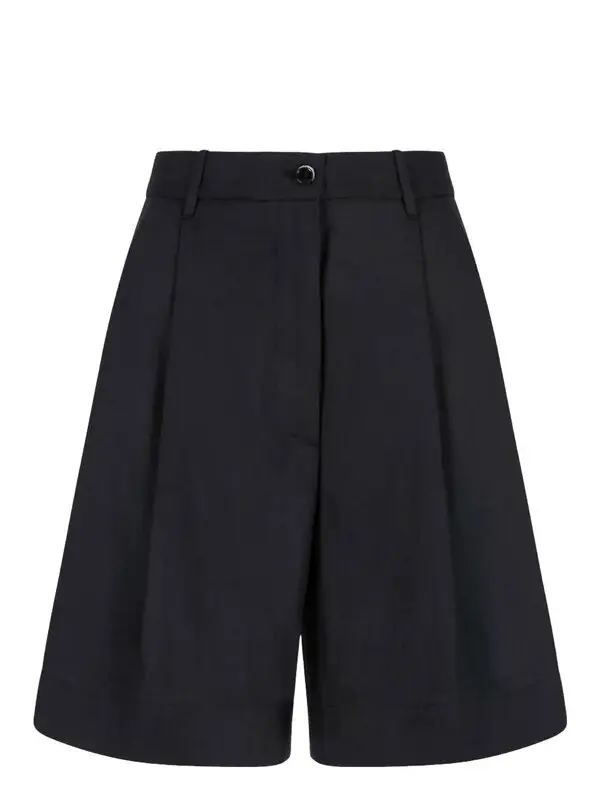 NINE:INTHE:MORNING Pleated Wide-leg Shorts - Blue