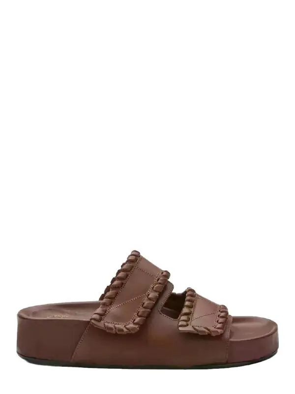 ATP ATELIER Furlo Touch-strap Slides - Brown
