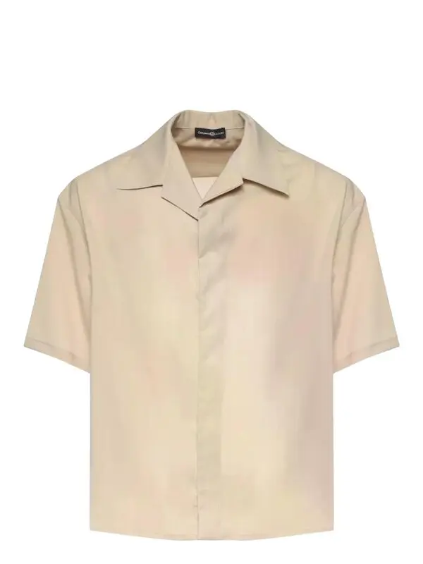GIULIANO GALIANO Short-sleeve Camp-collar Shirt - Neutrals