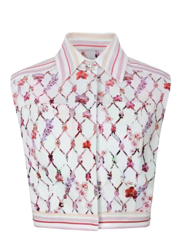 GENNY Floral-print Sleeveless Top - White