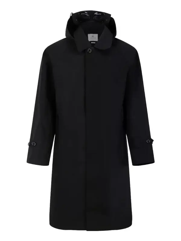 C.P. COMPANY X Mackintosh Goggle Hooded Coat - Black