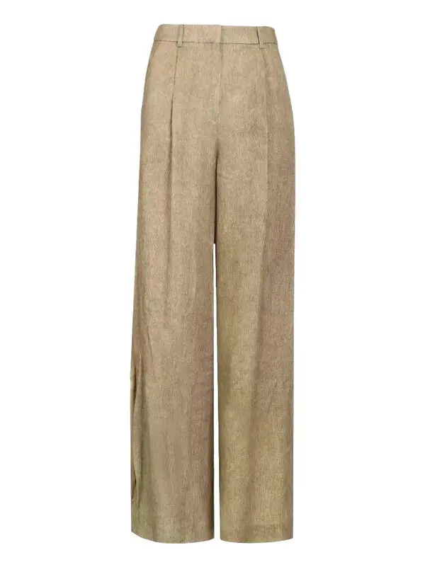 HUI HUI Wide-leg Trousers - Neutrals