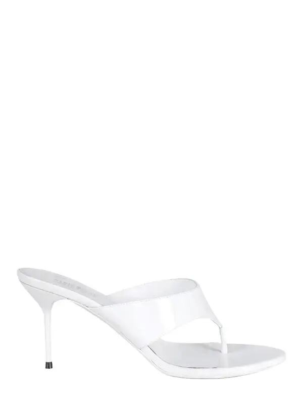 Paris Texas Lidia Patent-leather Mules - White