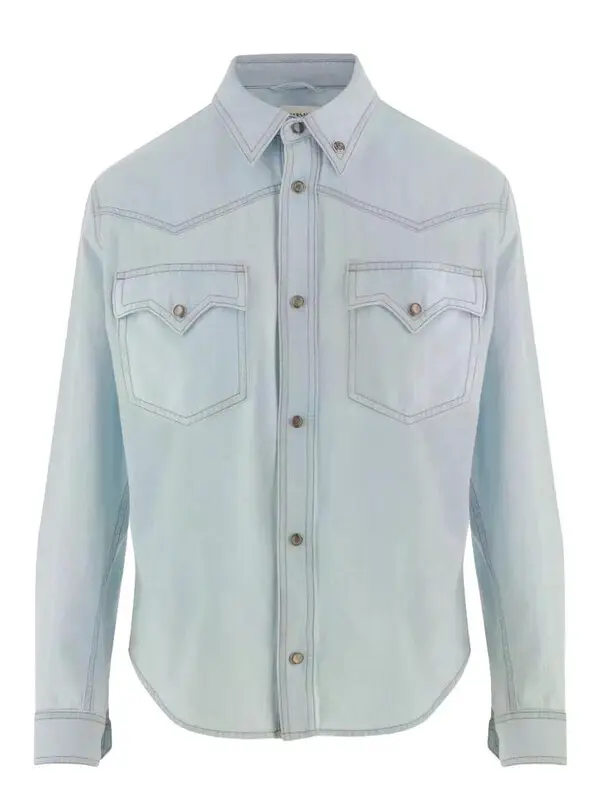 Versace Chambray Denim Shirt - Blue