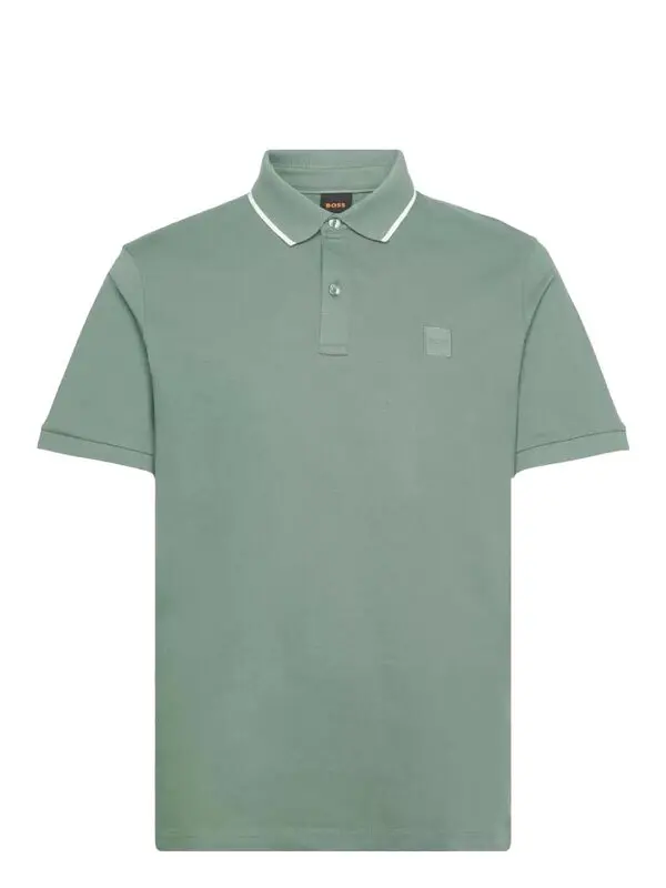 BOSS Logo-patch Short-sleeve Polo Shirt - Green