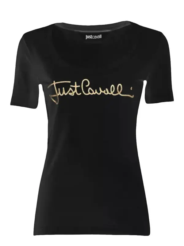 Just Cavalli Logo-print T-shirt - Black