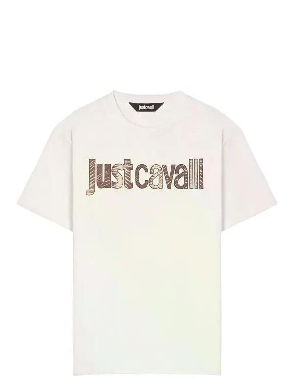 Just Cavalli Logo-print T-shirt - Neutrals