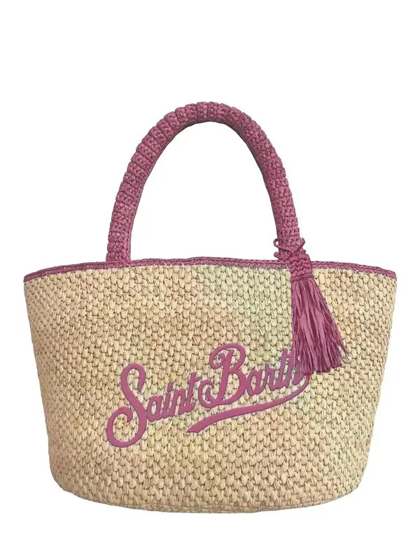 MC2 SAINT BARTH Logo-embroidered Tote Bag - Neutrals