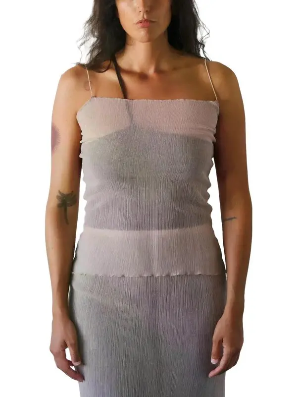 BASERANGE Crinkled-finish Top - Neutrals