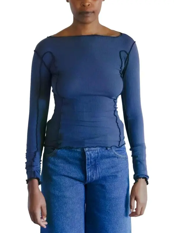 BASERANGE Omato Long-sleeve T-shirt - Blue