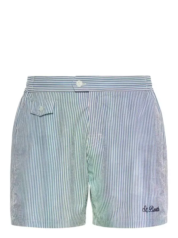 MC2 SAINT BARTH Striped Swim Shorts - Blue
