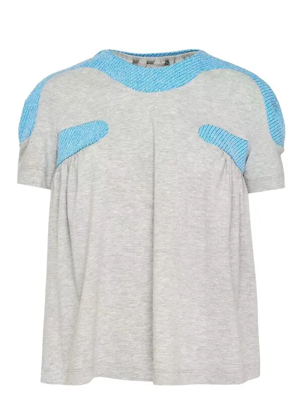 Ashley Williams Panelled Pillbox T-shirt - Grey