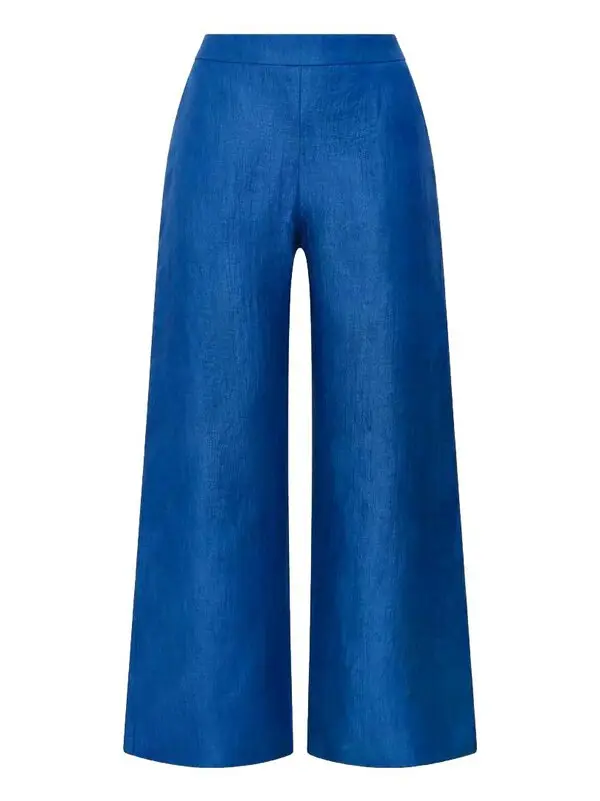 Malìparmi Floral-jacquard Trousers - Blue