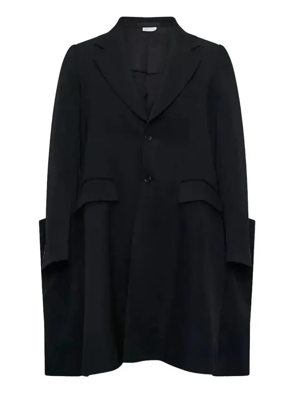 Comme Des Garçons Relaxed-fit Draped Coat - Black