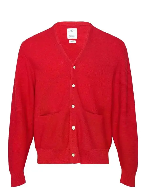 Visvim Selmer V-neck Cardigan - Red