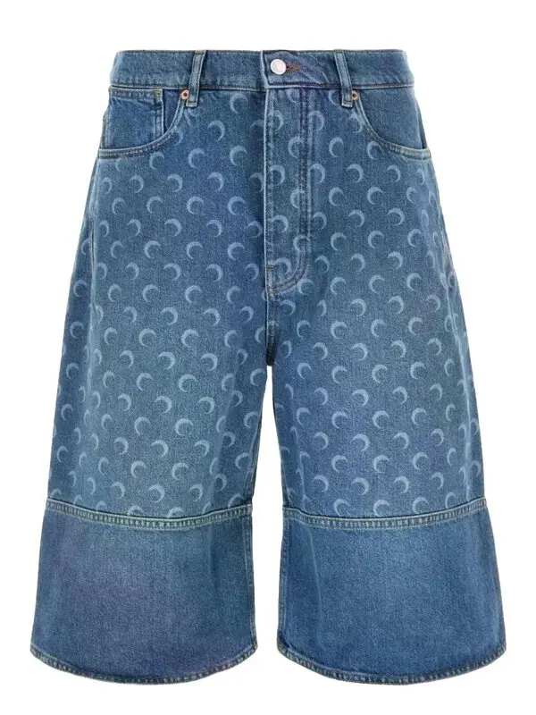 MARINE SERRE Denim Shorts - Blue