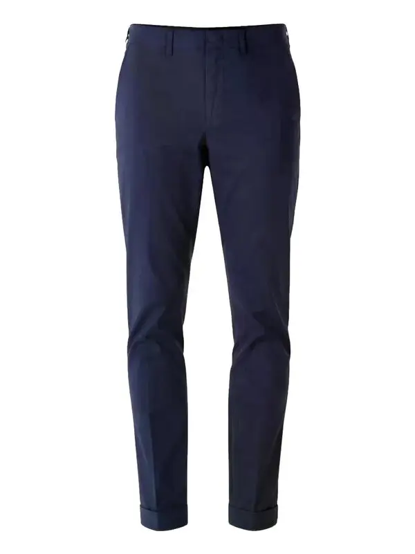FAY Slim-fit Turn-up Trousers - Blue