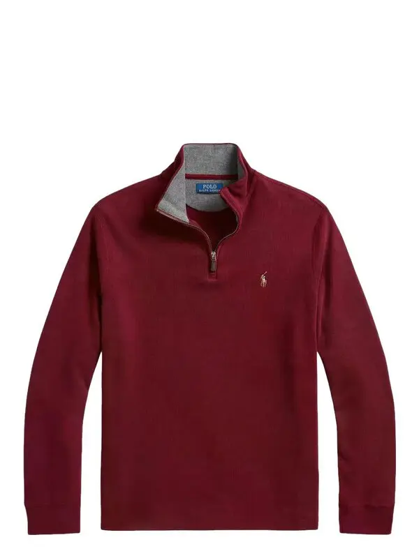 Polo Ralph Lauren Quarter-zip Embroidered Logo Sweater - Red