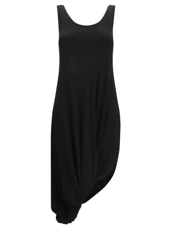 Loewe Draped Asymmetric Dress - Black