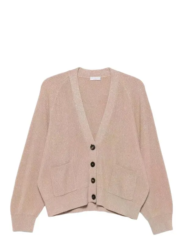 Brunello Cucinelli Ribbed Knit Cardigan - Brown