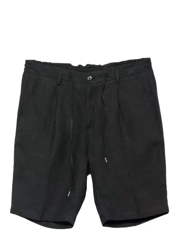 BRIGLIA 1949 Pleated Chino Shorts - Black