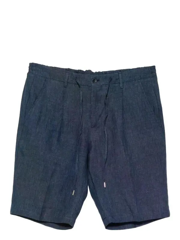 BRIGLIA 1949 Pleated Chino Shorts - Blue