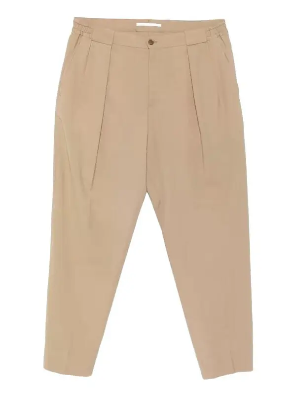 BRIGLIA 1949 Pleated Tapered Trousers - Neutrals