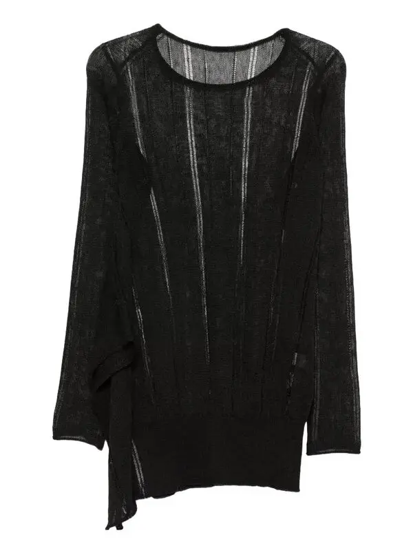 Yohji Yamamoto Asymmetric Hem Sweater - Black