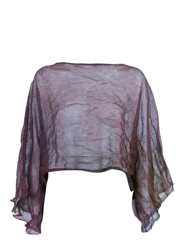 Antonelli Firenze Crinkled-effect Metallic-thread Blouse - Purple