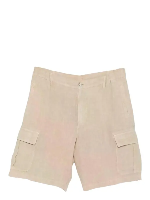 120% Lino Belt-loop Pocket Shorts - Neutrals