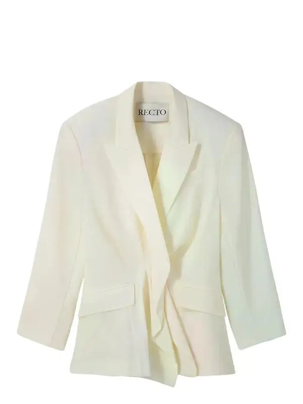 RECTO Draped-detail Blazer - Neutrals