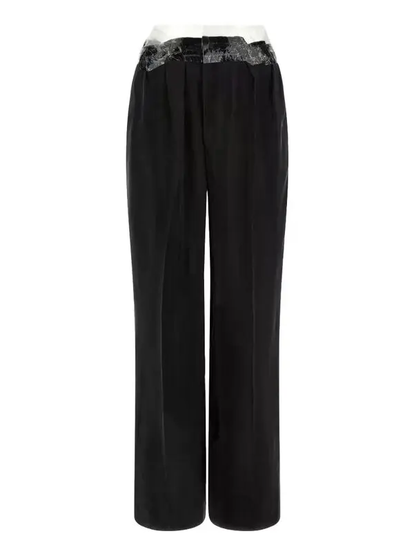 MAISON MARGIELA Four-stitch Logo Trousers - Black