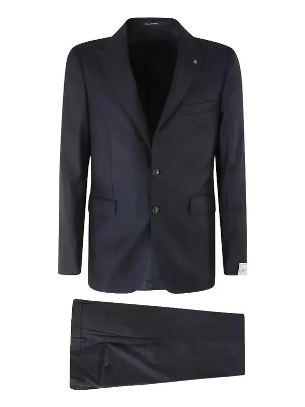 Tagliatore Peak-lapel Single-breasted Suit - Blue