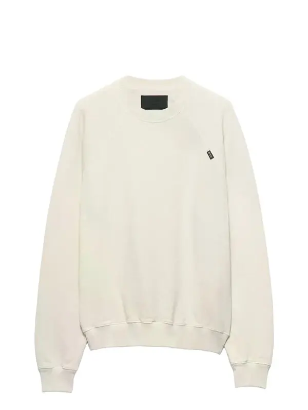 Prada Cotton Crew-neck Sweatshirt - Neutrals