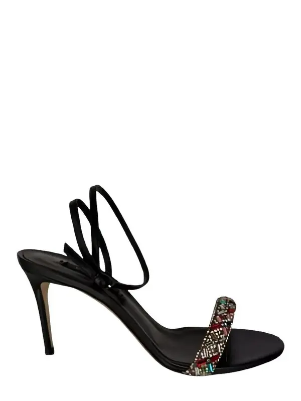 Casadei Embellished Wrap-around Sandals - Black