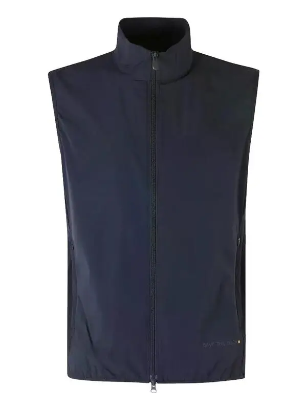SAVE THE DUCK High-neck Zip-up Gilet - Blue