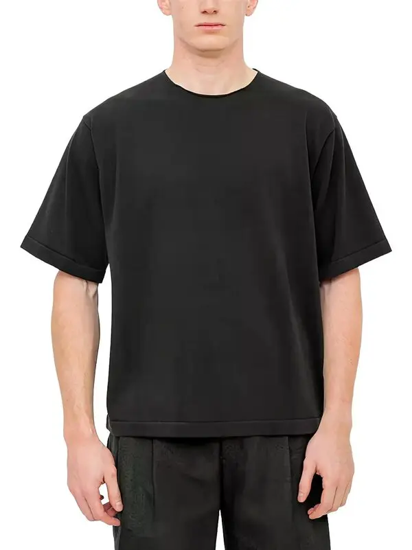 DEVOA Print Knit T-shirt - Black