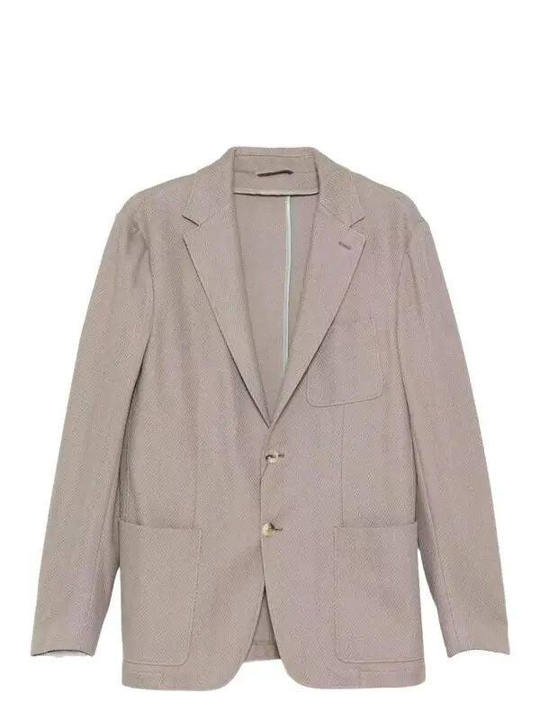 Canali Herringbone Blazer - Grey