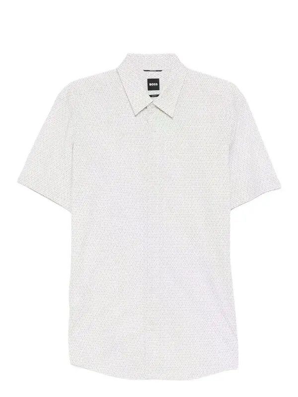 BOSS All-over Print Short-sleeve Shirt - Neutrals
