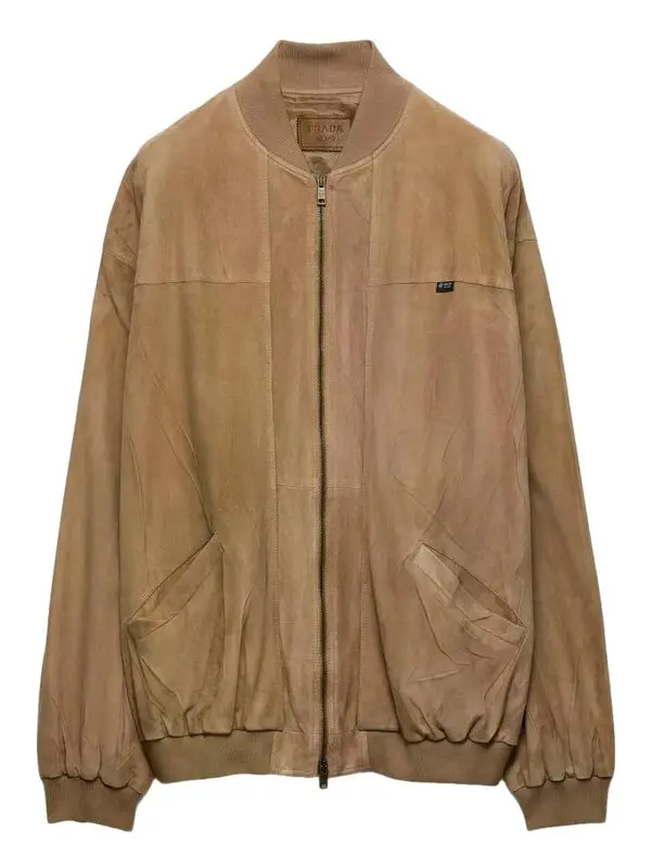 Prada Suede Bomber Jacket - Brown