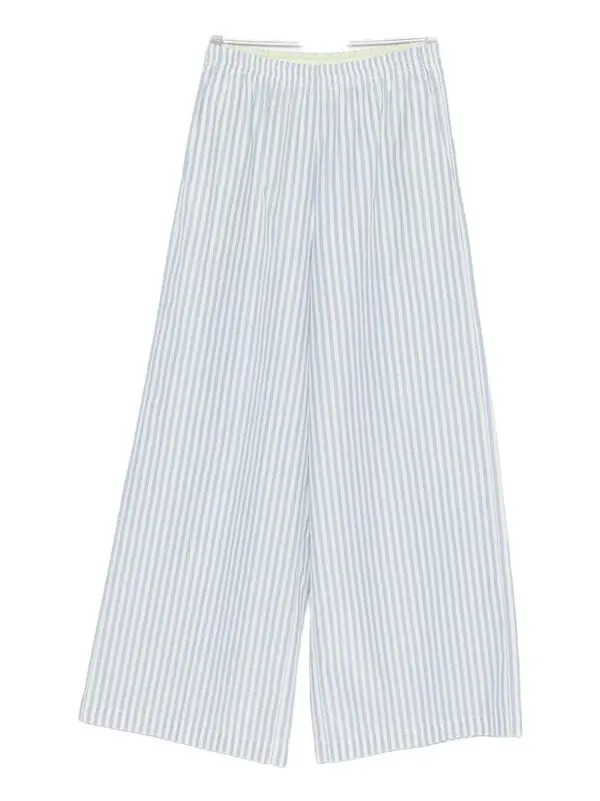 FORTE_FORTE Cotton Blend Flared Trousers - Sky Blue