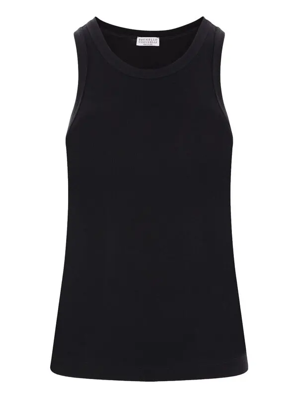 Brunello Cucinelli Cotton Tank Top - Black