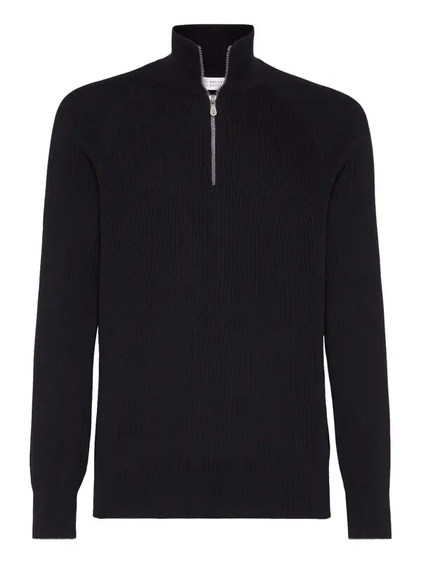 Brunello Cucinelli Cotton Turtleneck Sweater - Brown