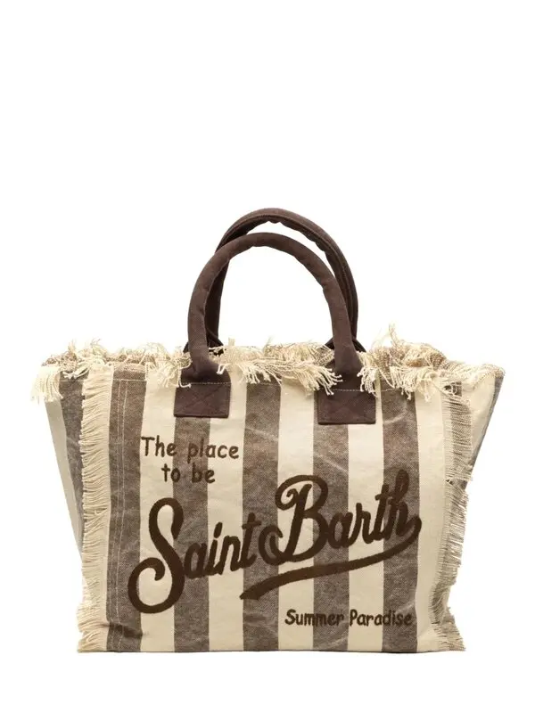 MC2 SAINT BARTH Colette Striped Bag - Brown